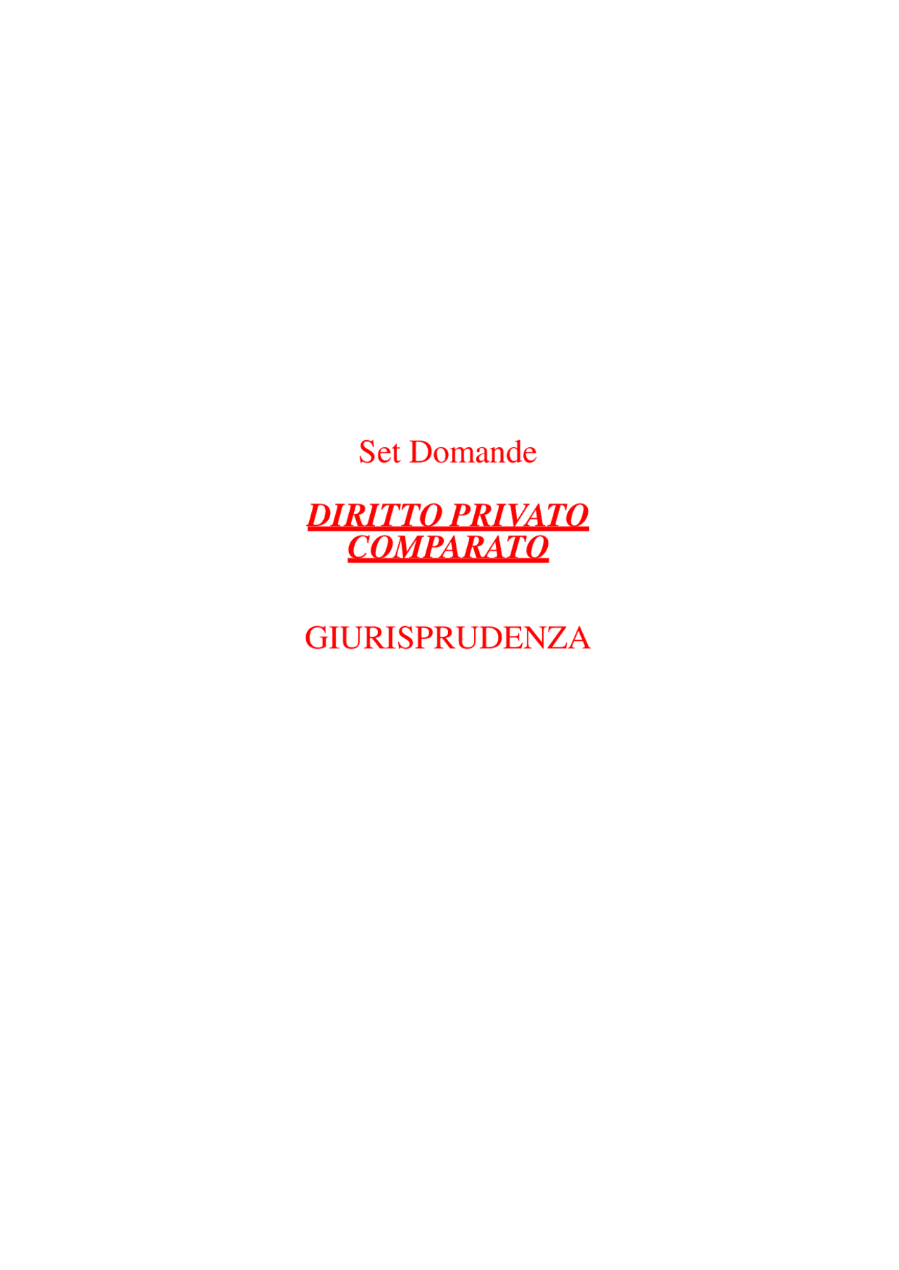 Risposte Multiple Paniere Di Diritto Privato Comparato Ecampus