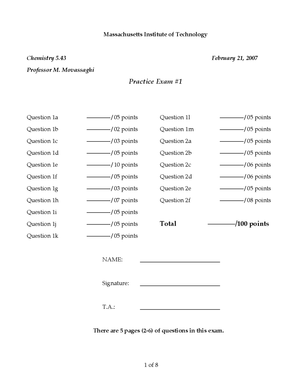 Advanced Organic Chemistry Practice Exam 1 Docsity advanced-organic-chemistry-practice-exam-1-docsity