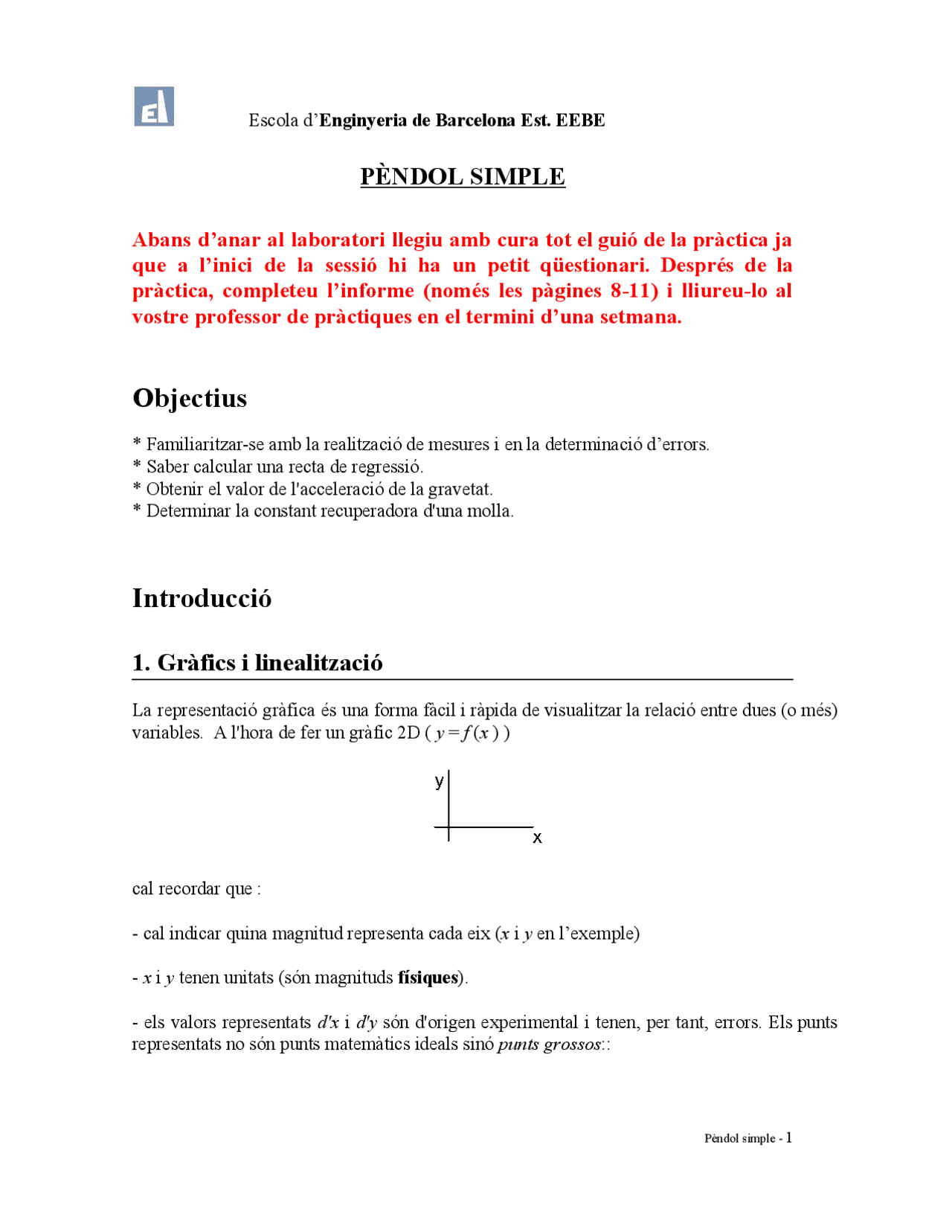 Practica pendulo simple | Guías, Proyectos, Investigaciones de Física - Docsity