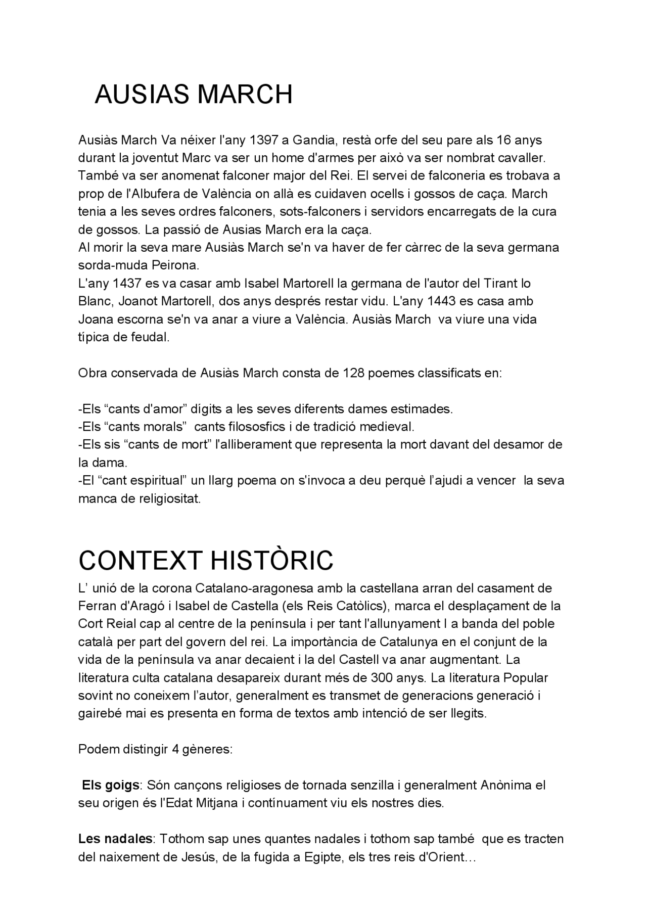 LA LITERATURA CULTA EN ELS SEGLES XVI, XVII I XVIII - Docsity