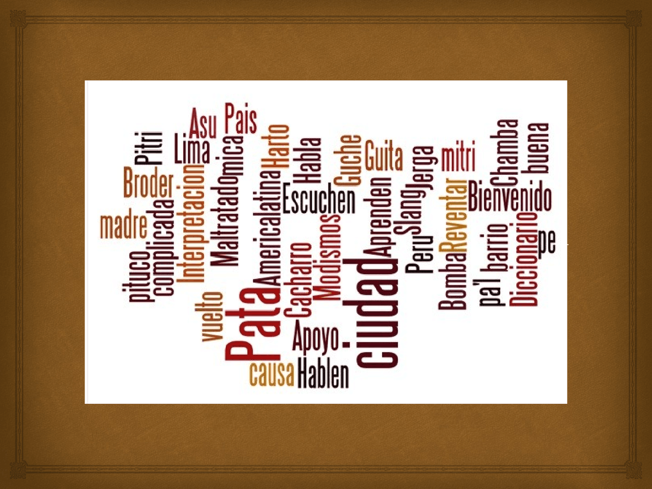 JERGAS PERUANAS - GÍRIAS PERUANAS - Docsity