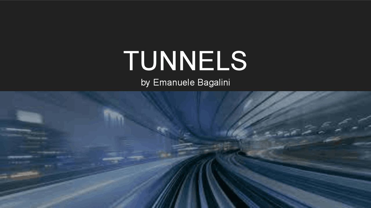 English- presentation: Tunnels - Docsity