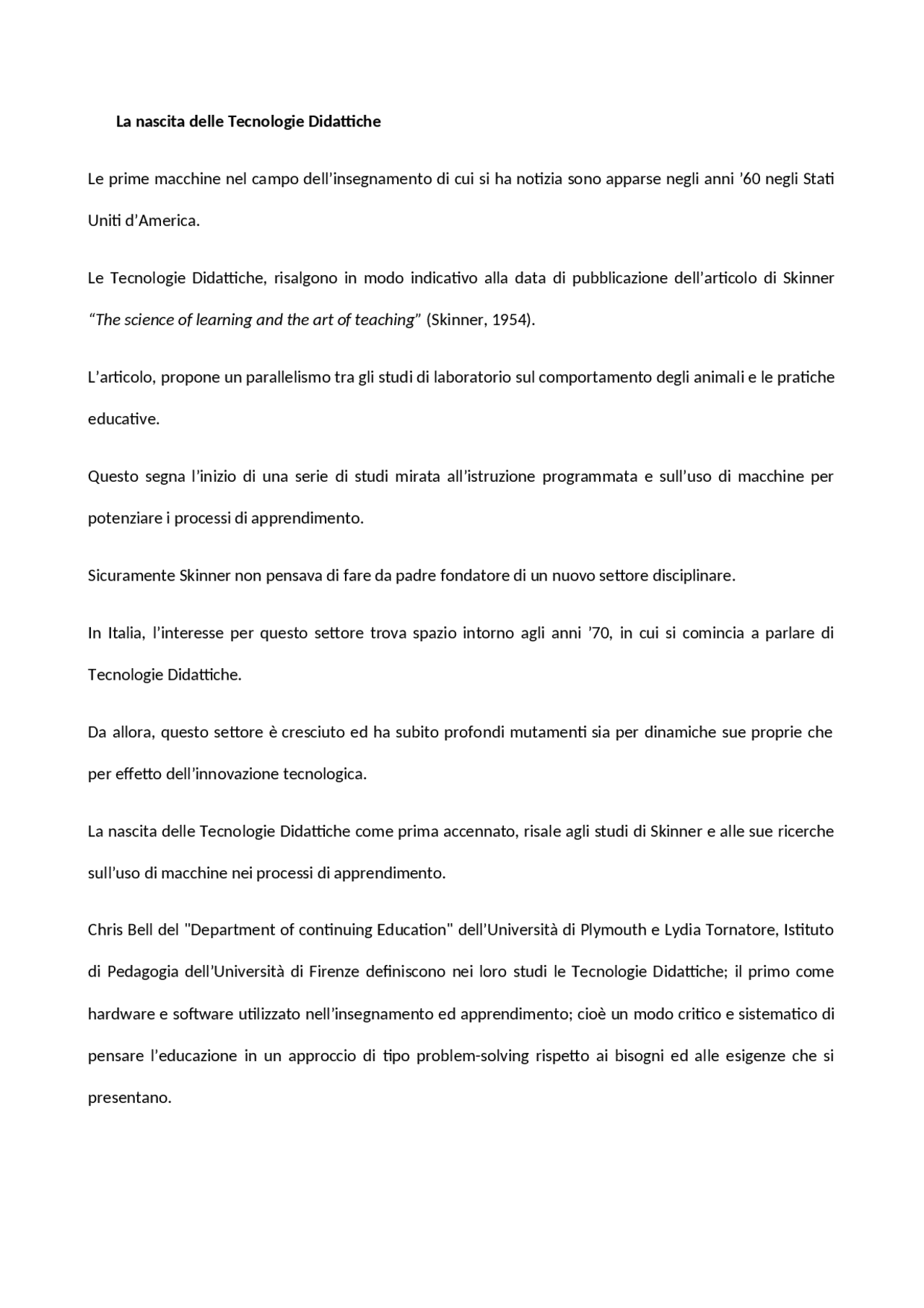 Tecnologie Didattiche Docsity