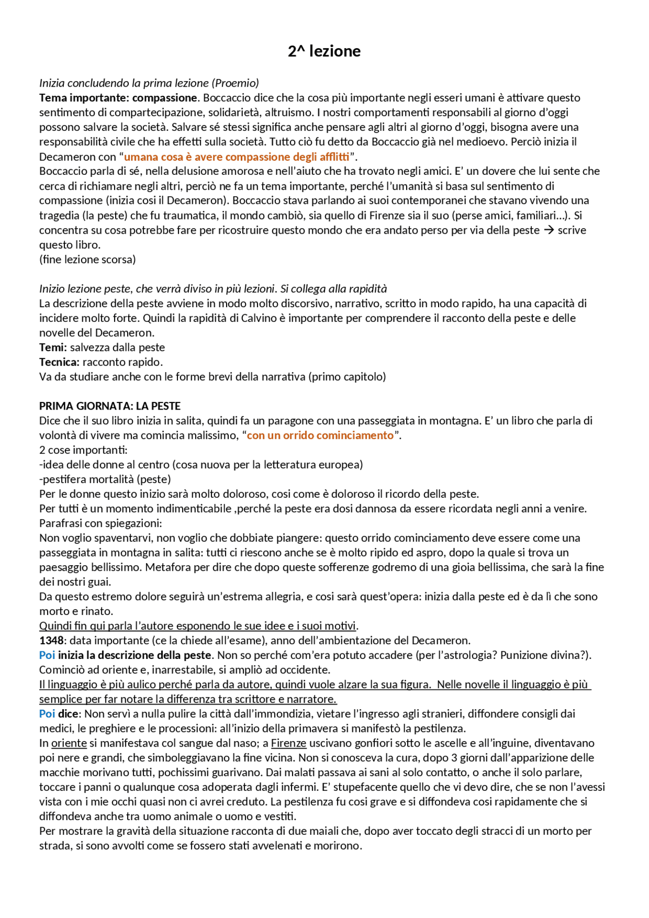 Elisabetta Menetti La Peste Docsity