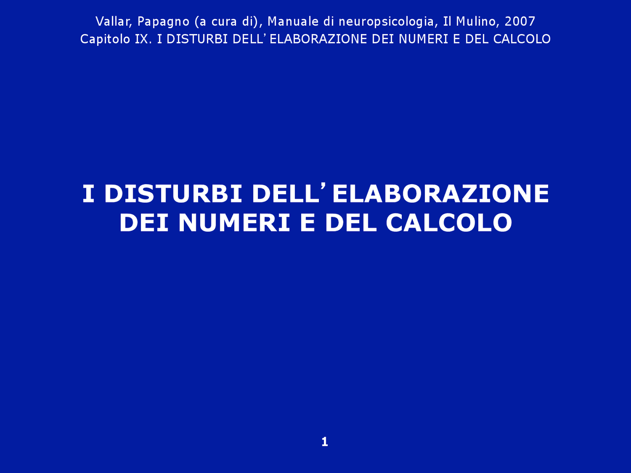 Schema Cap 9 Manuale Neuropsicologia Docsity