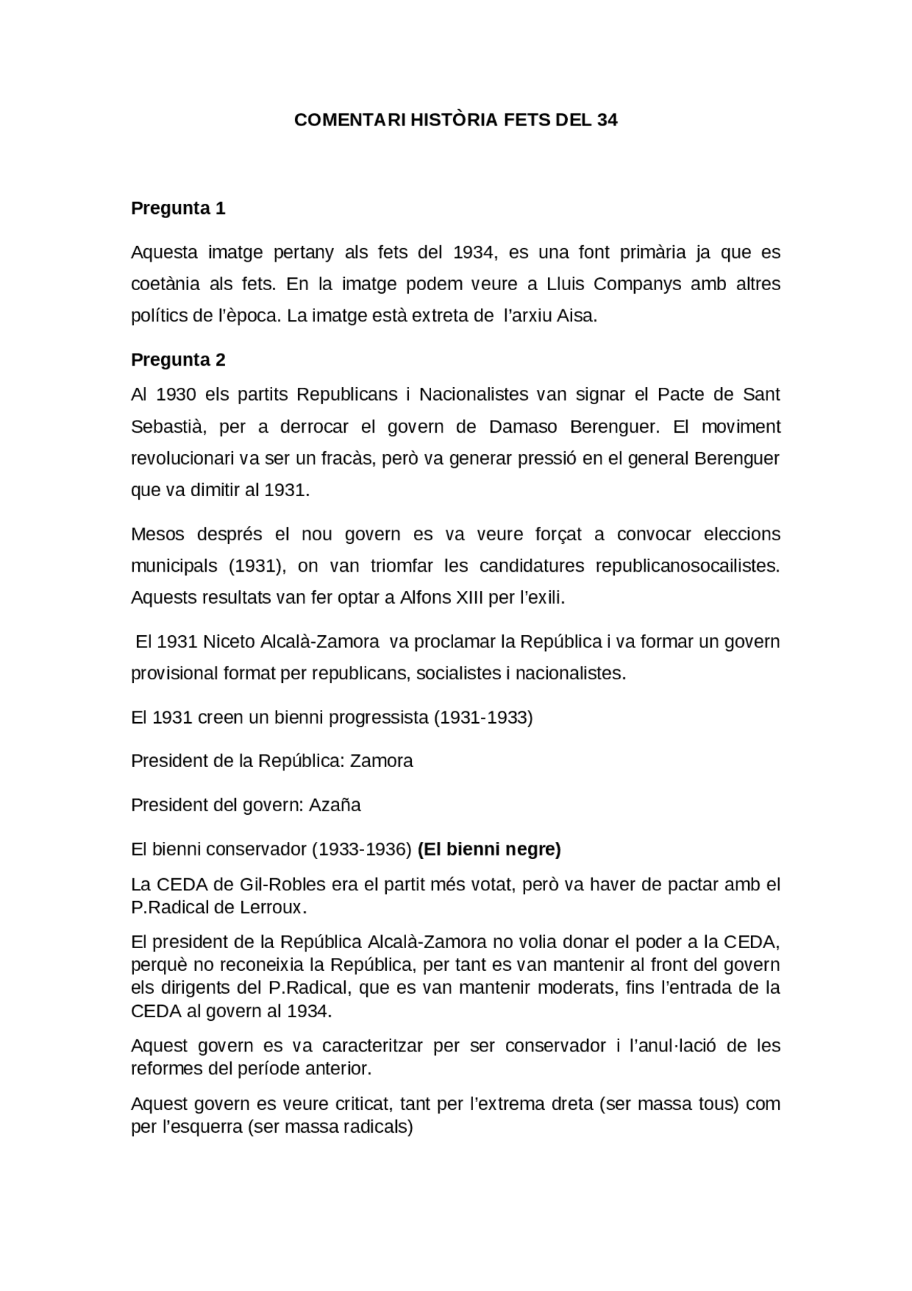 Comentari Text Història Dets Del 34 Docsity
