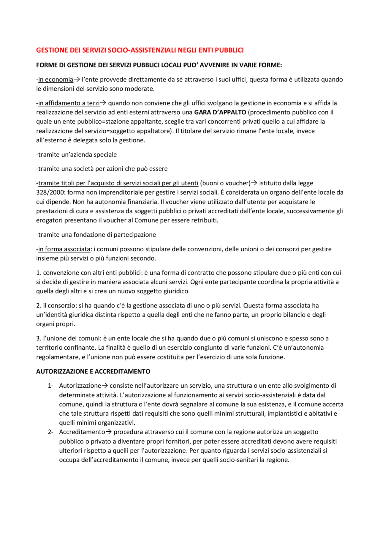 Linee Guida E Procedure Del Servizio Sociale 1 Docsity