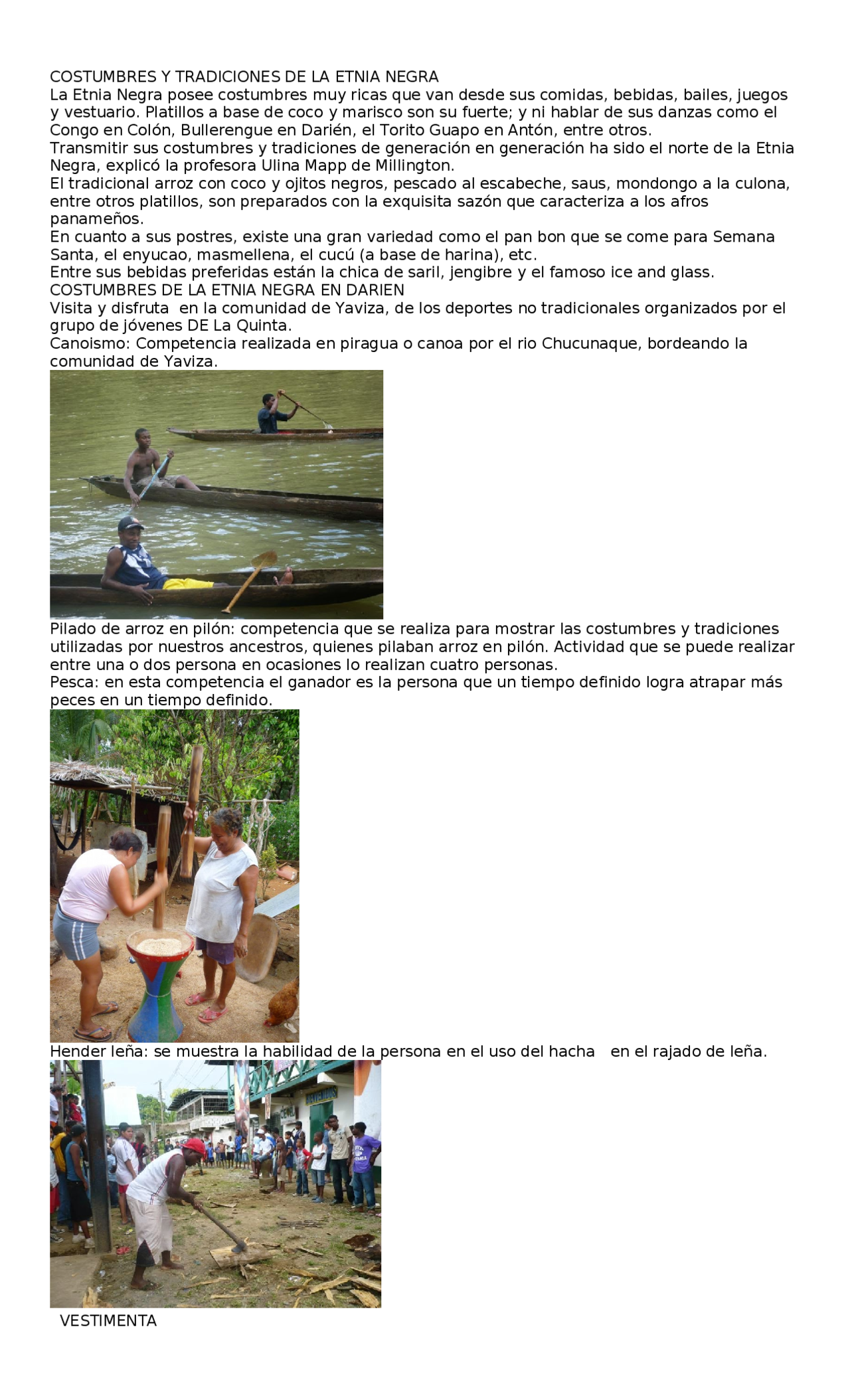 Etnia Negra Costumbres y tradiciones | Summaries of History | Docsity