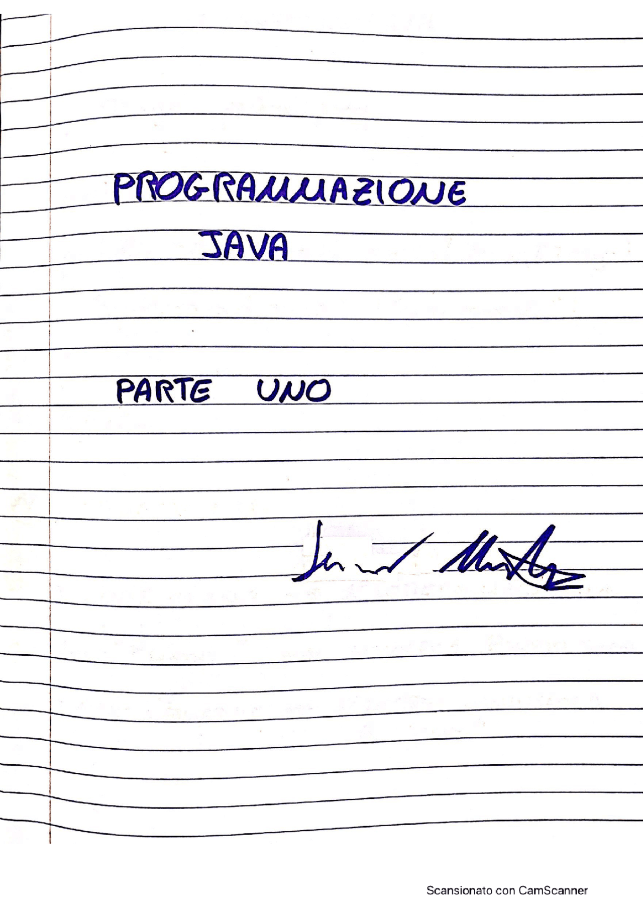 Programmazione Java Lezione 1 Docsity