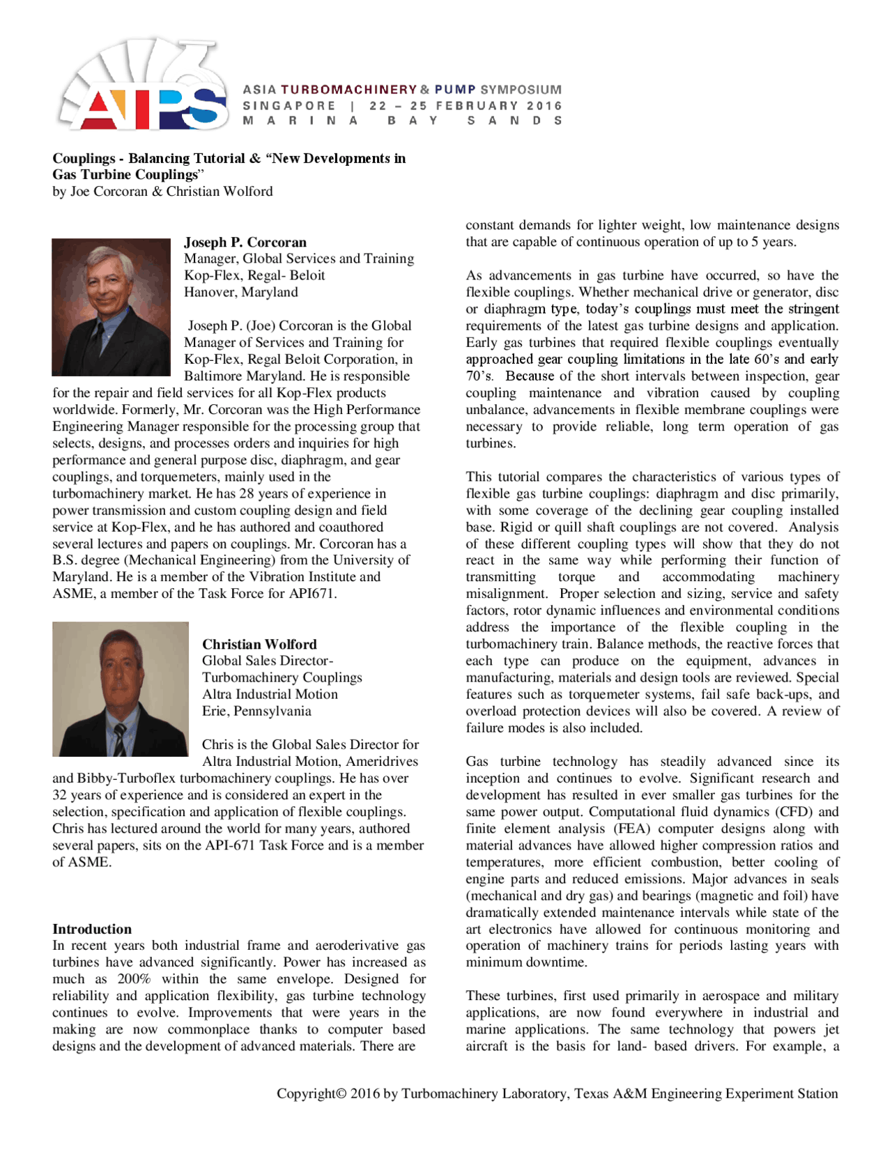 Couplings Balancing Tutorial And New Developments In Gas Turbine