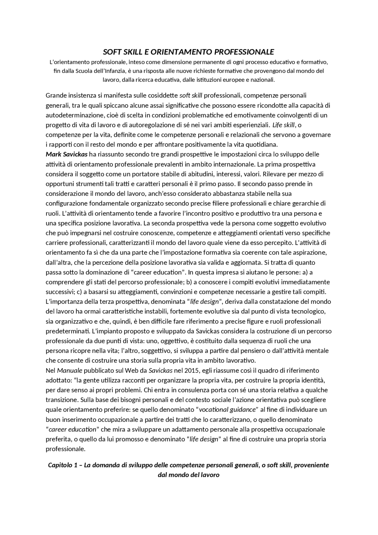 Soft skill - competenze stategiche - Docsity