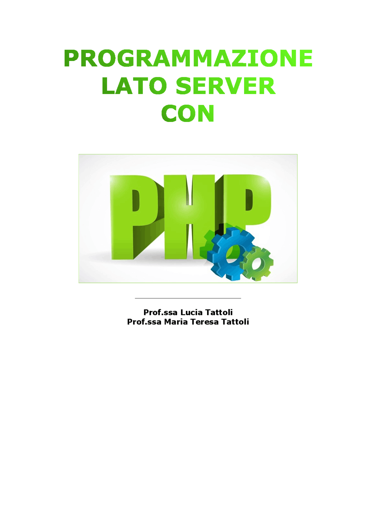 Programmazione lato server PHP | Dispense di Informatica - Docsity