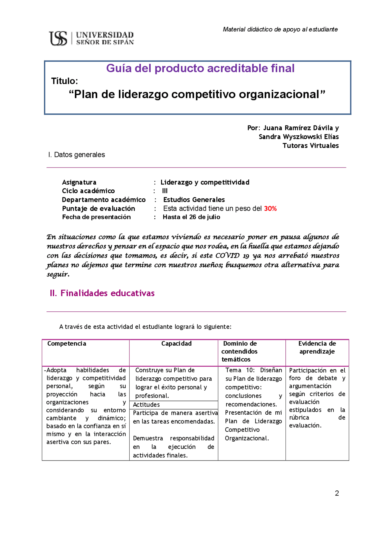 Liderazgo y competitividad - Docsity