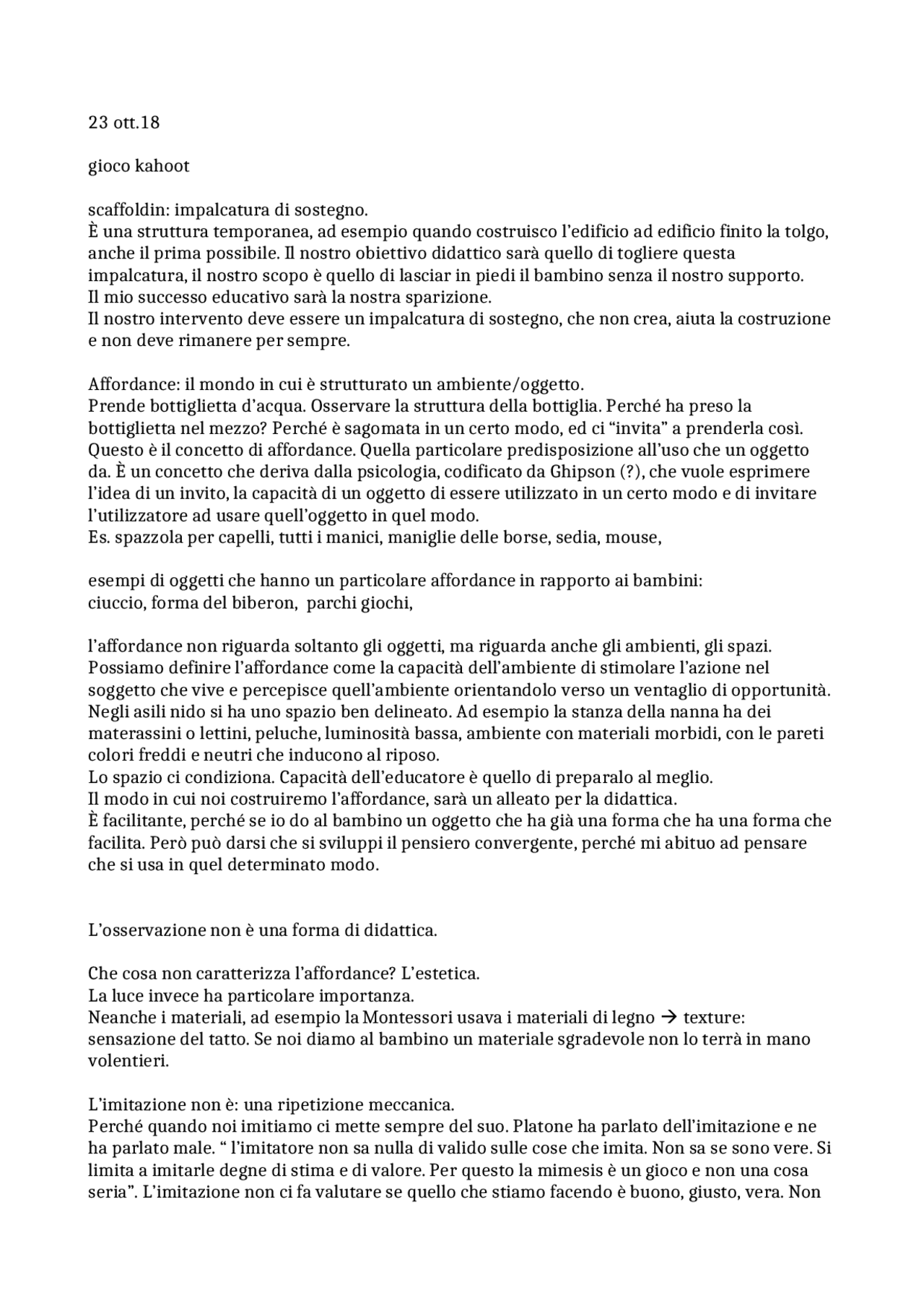 Esame Di Didattica Generale Docsity
