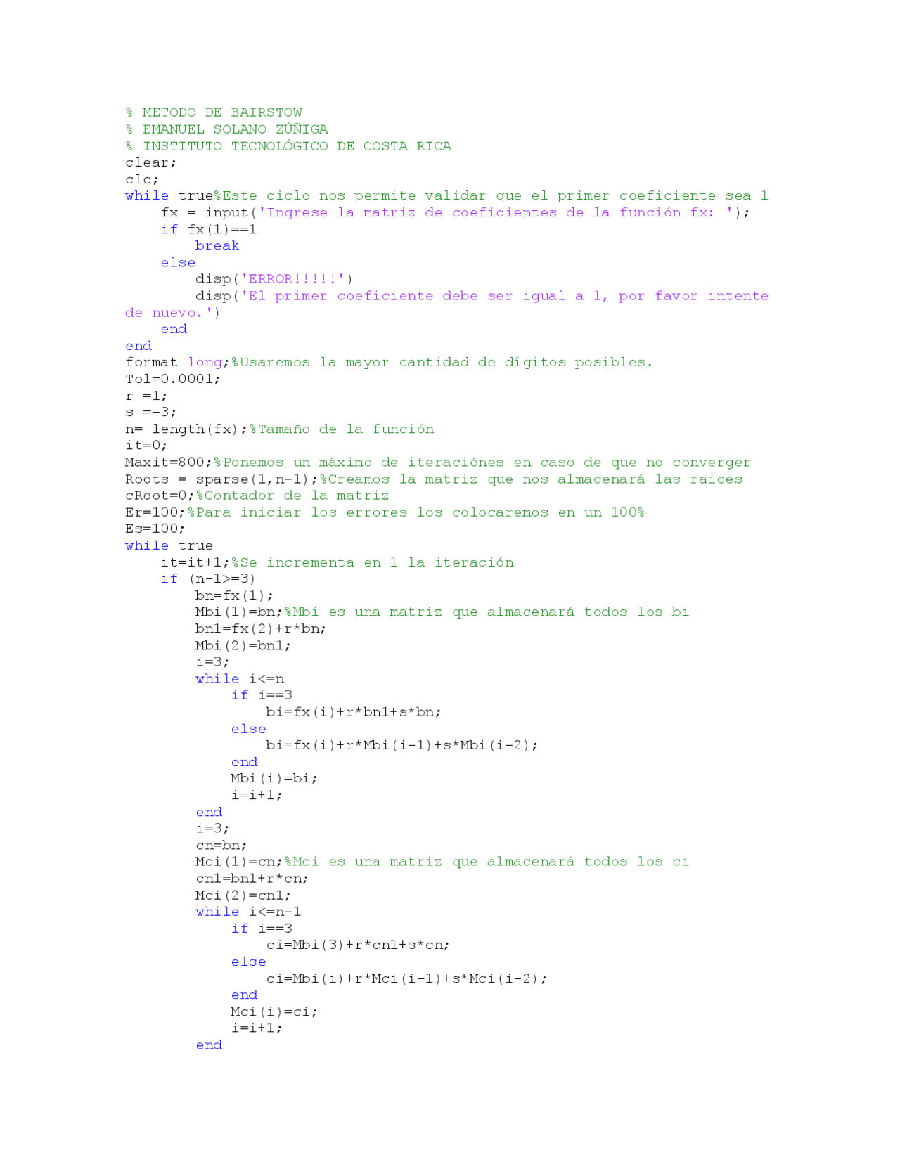 Manual Matlab Para Análisis Numerico Ejercicios De Métodos