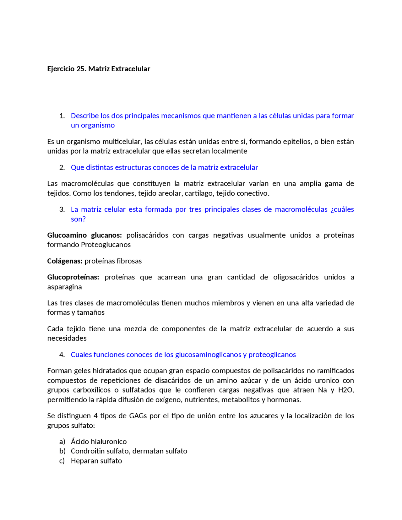 Ejercicio 25 Biologia Celular Ejercicios De Biología Celular Docsity