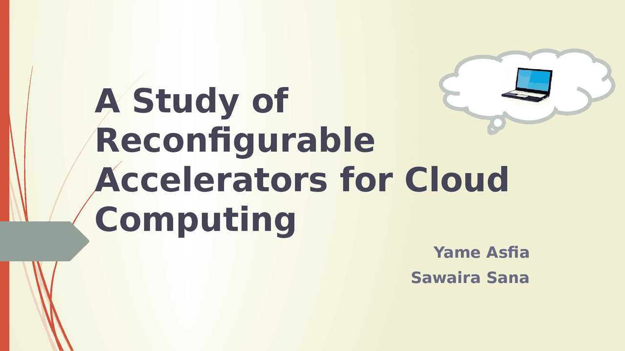 Reconfigurable cloud computing - Docsity
