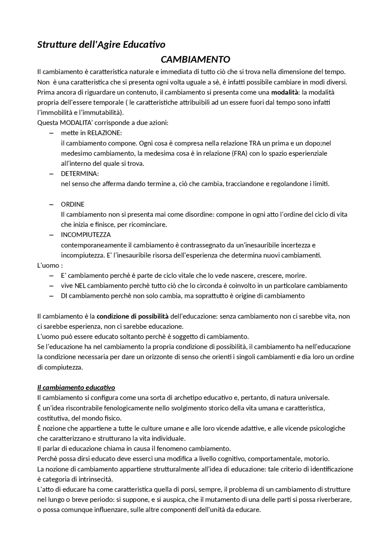 Capire Leducazione Riassunto Docsity