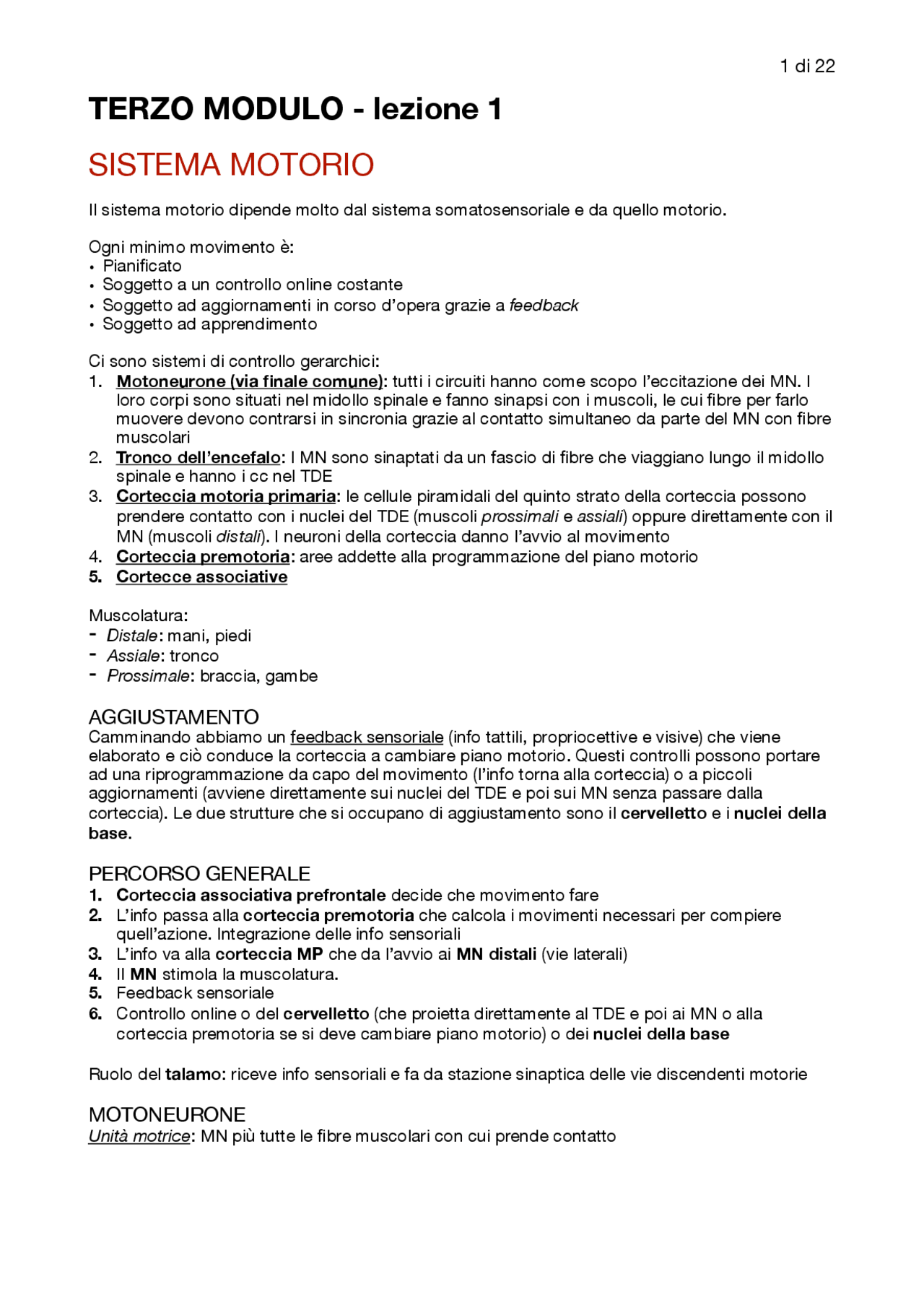 Sbobine dettagliate del 3 modulo di Fondamenti svolto dalla prof. Del Viva - Docsity