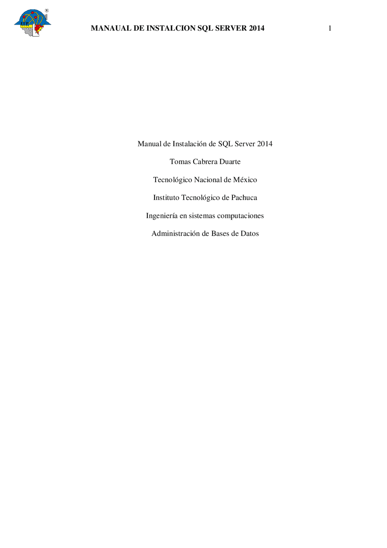 Manual de instalacion SQL Server - Docsity