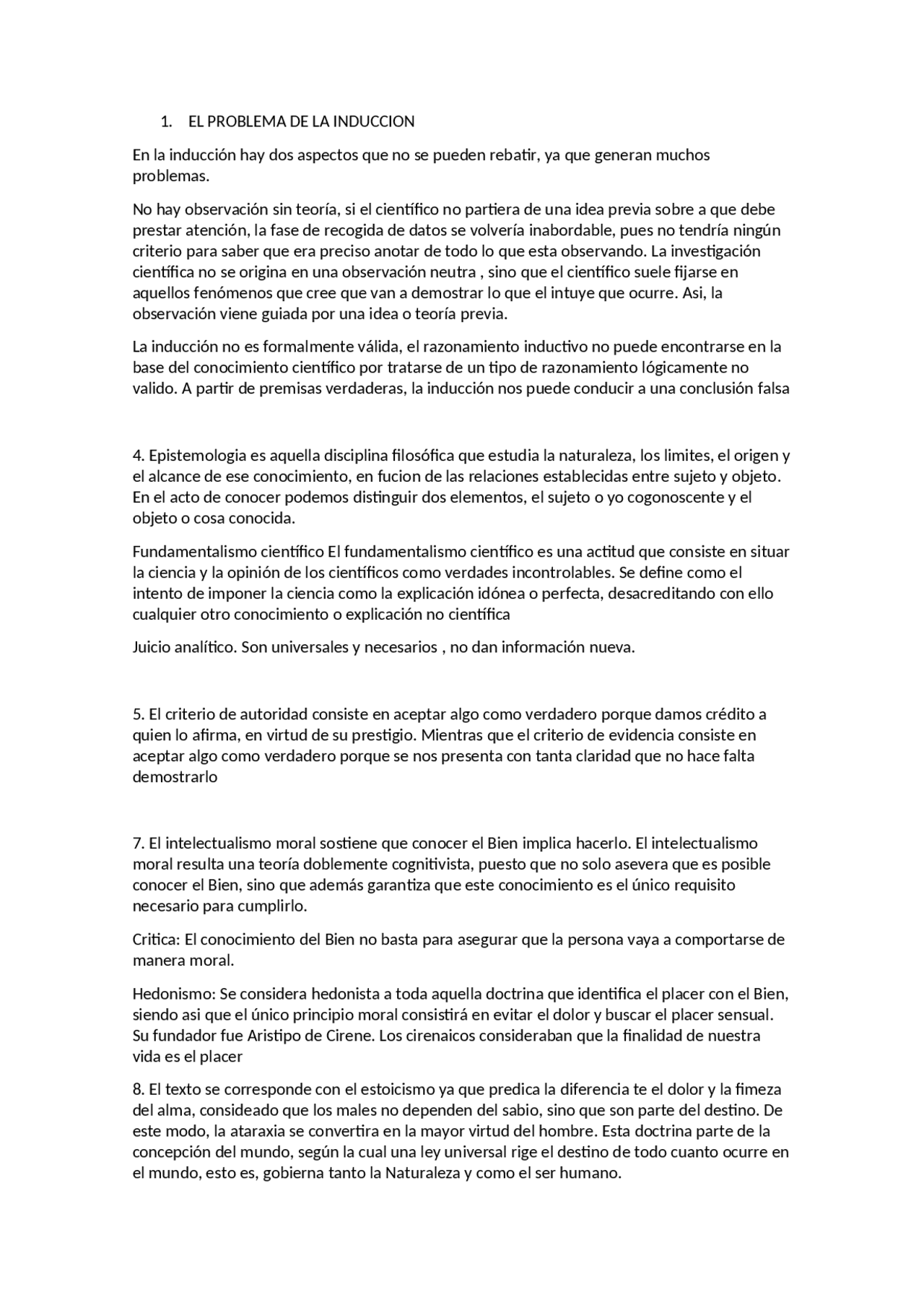 Ejercicios Filosofia Ejercicios De Filosofía Docsity