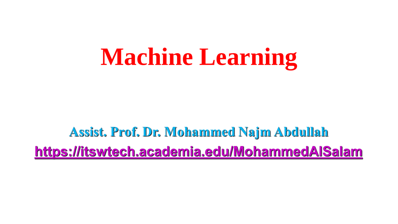Machine Learning Presentation Docsity