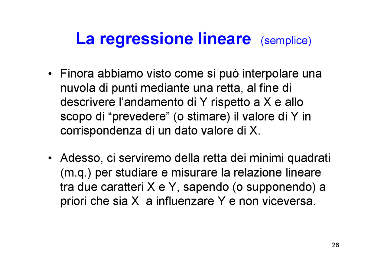 Regressione E Retta Di Interpolazione Dispense Di Statistica Docsity