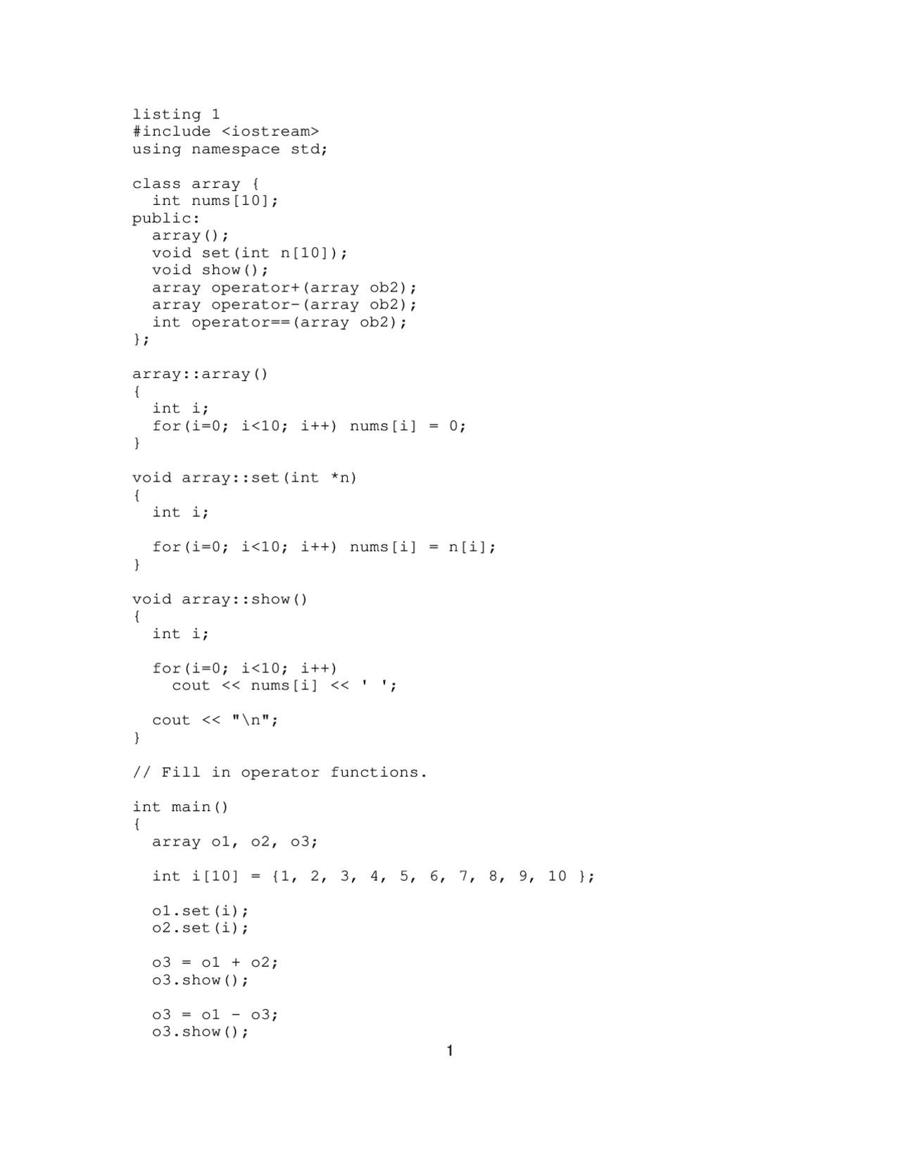 C Problems About Constructor Arrays And Others Docsity