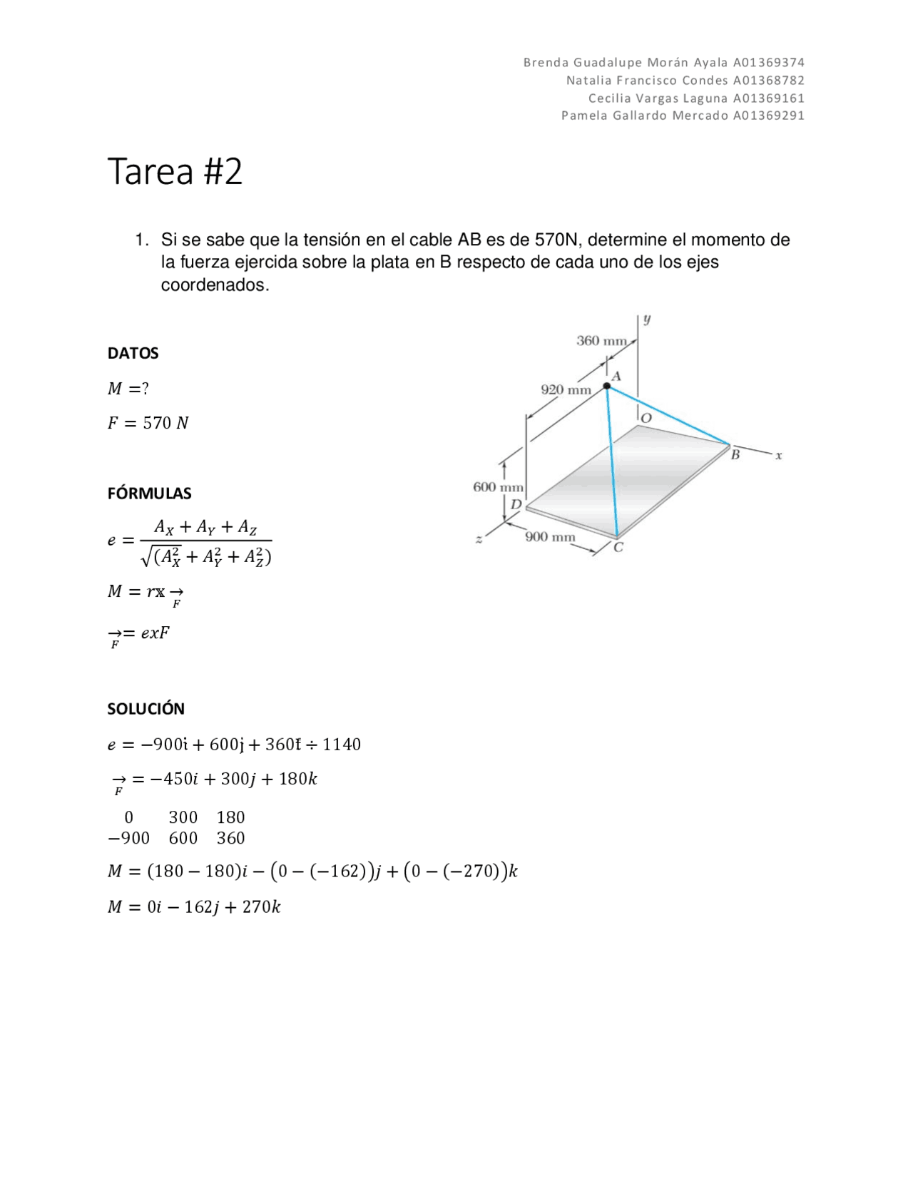 Ejercicio Equilibrio De Fuerzas Docsity