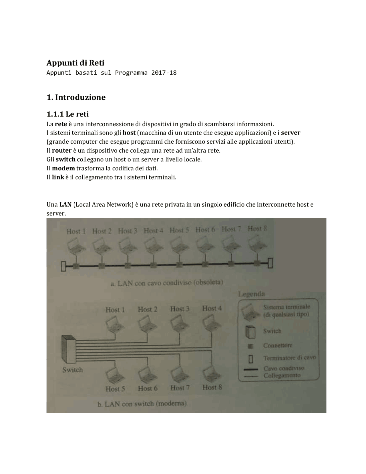 Reti di calcolatori - Docsity