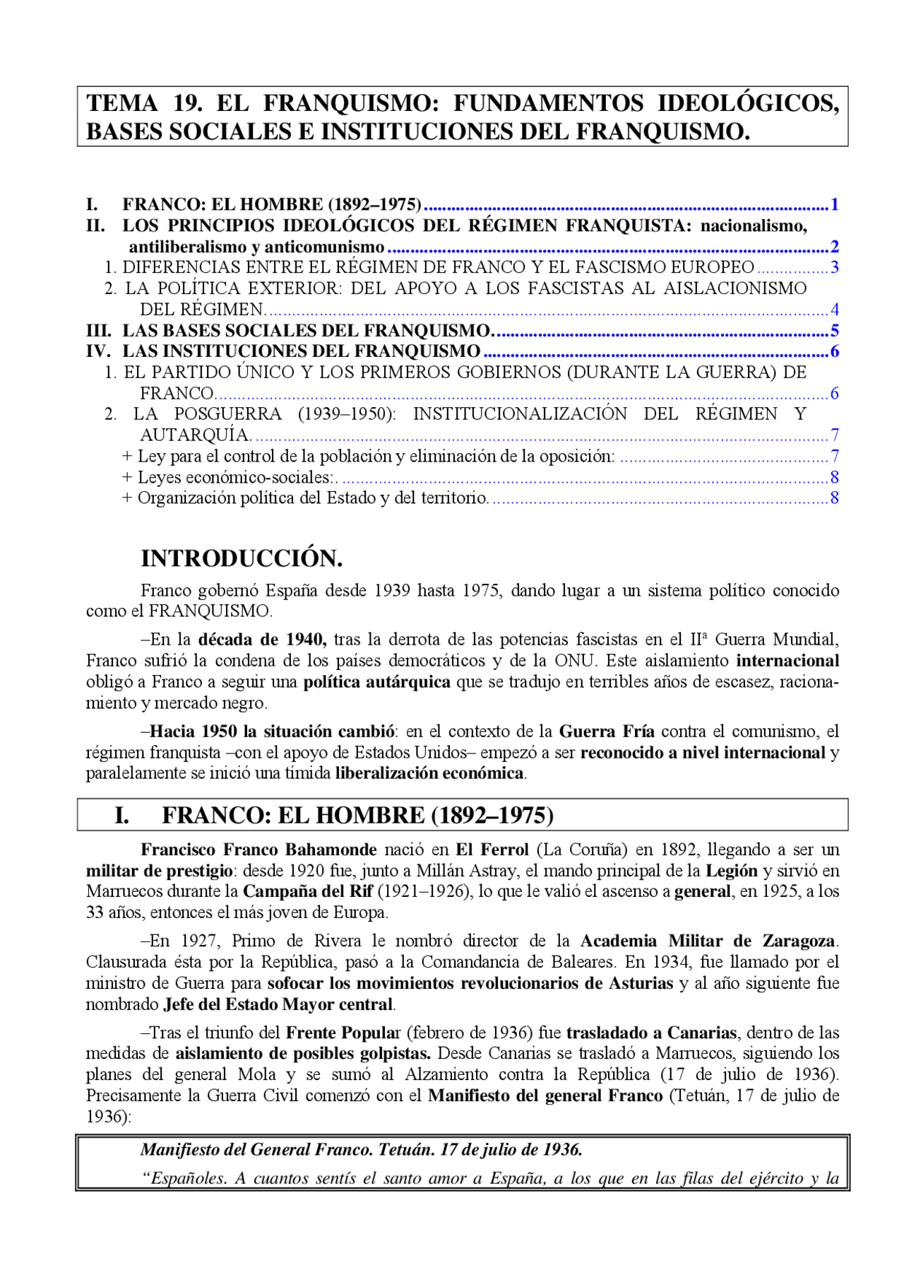 El Franquismo: Principios Ideológicos y Historia de un Régimen ...