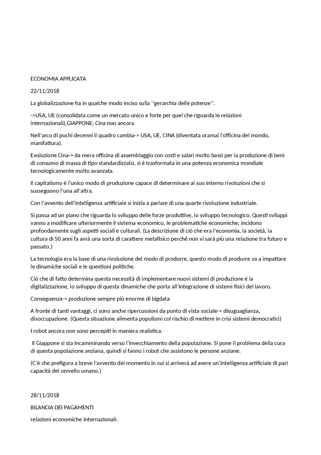 Economia Applicata Docsity