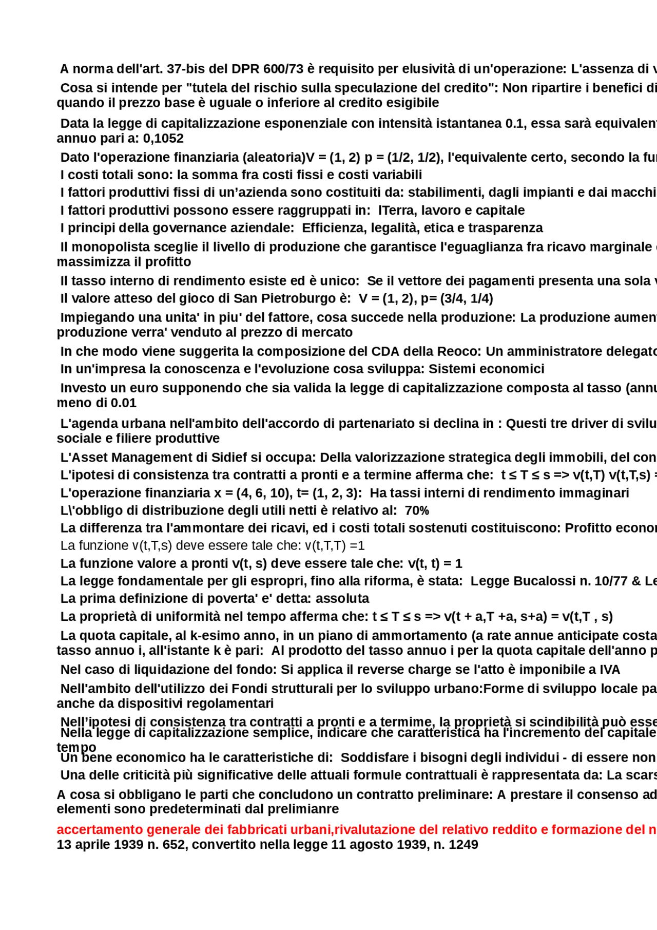 Esame Completo Di Estimo Docsity