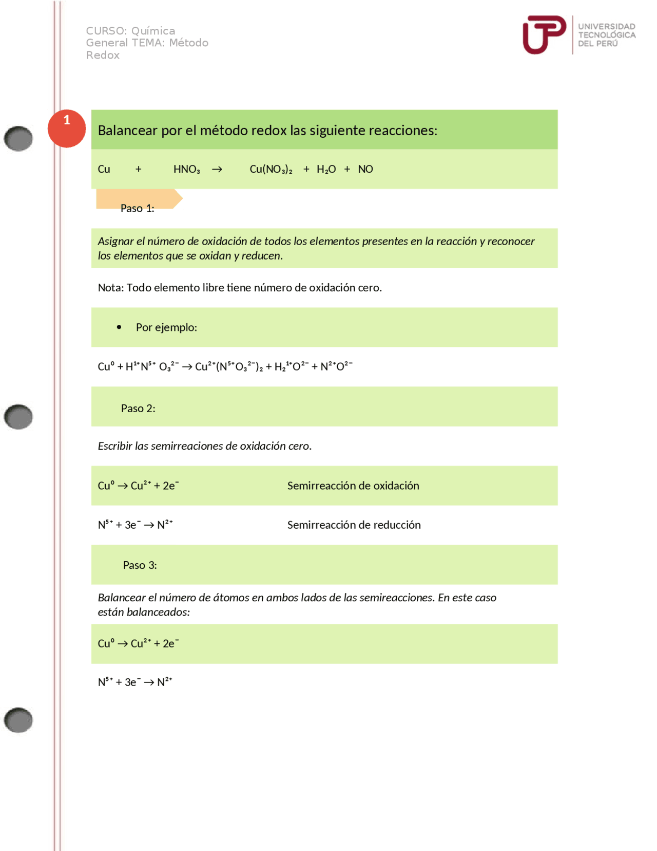 word redox ejercicios resueltos | Exercícios de Química | Docsity