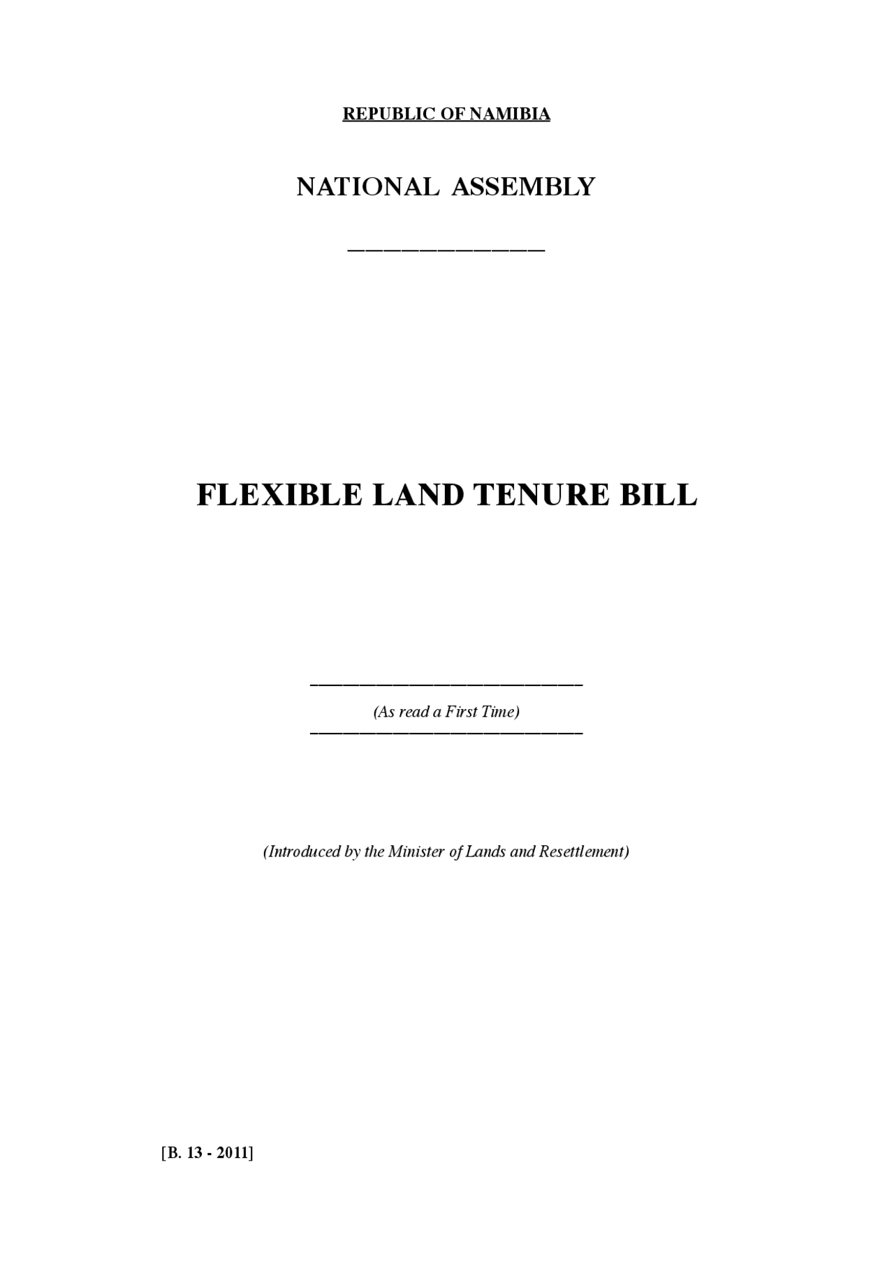 Notes on Namibia's flexible Land tenure system - Docsity
