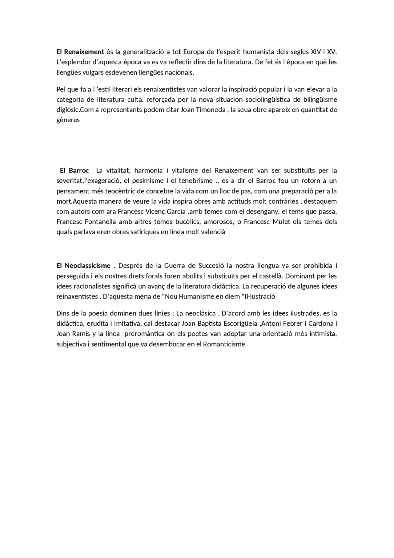 Comentari de text Valencià - Docsity