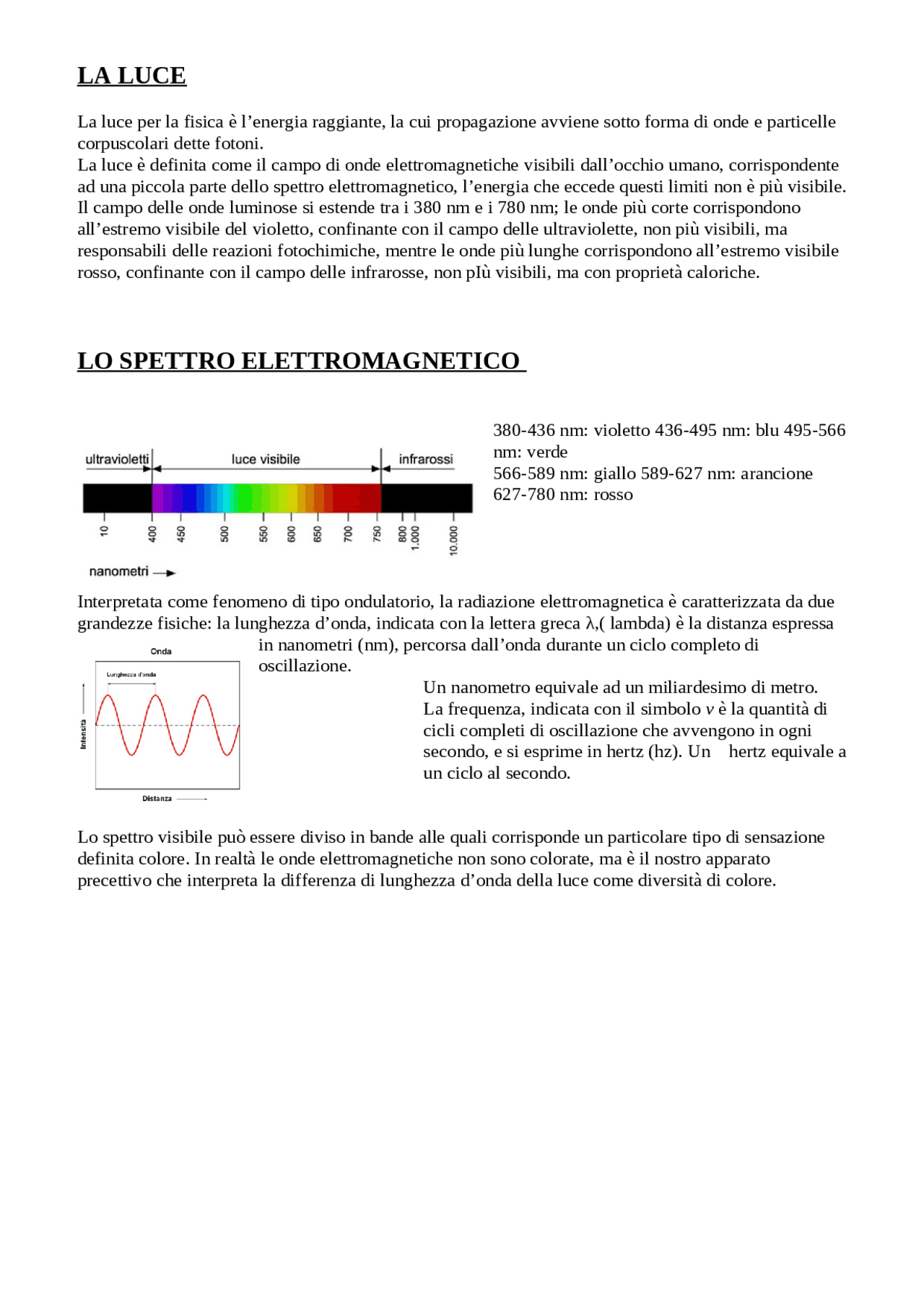 Illuminotecnica Luce E Colori Docsity