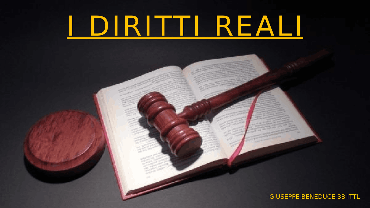 PowerPoint Diritti reali | Slide di Diritto | Docsity