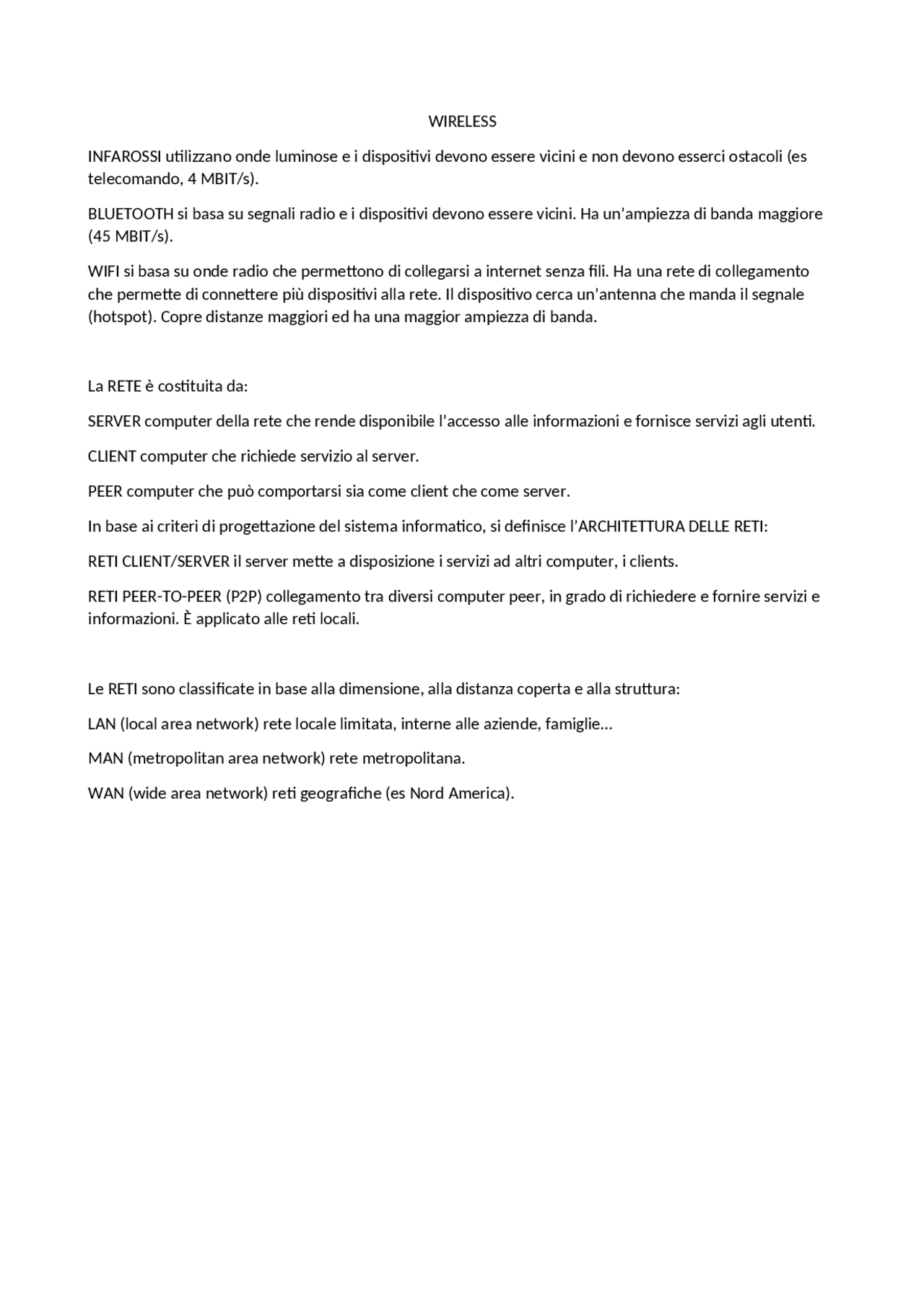 Reti Wireless Computer Docsity