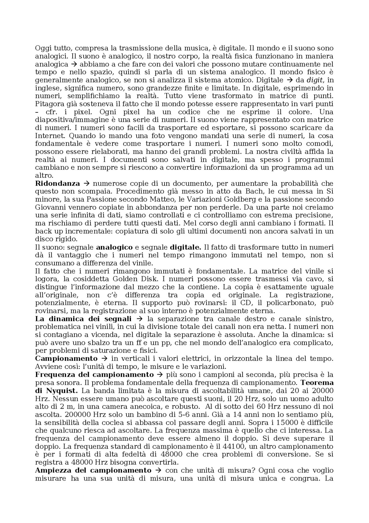 Appunti Di Informatica Musicale Appunti Di Programmazione Per La