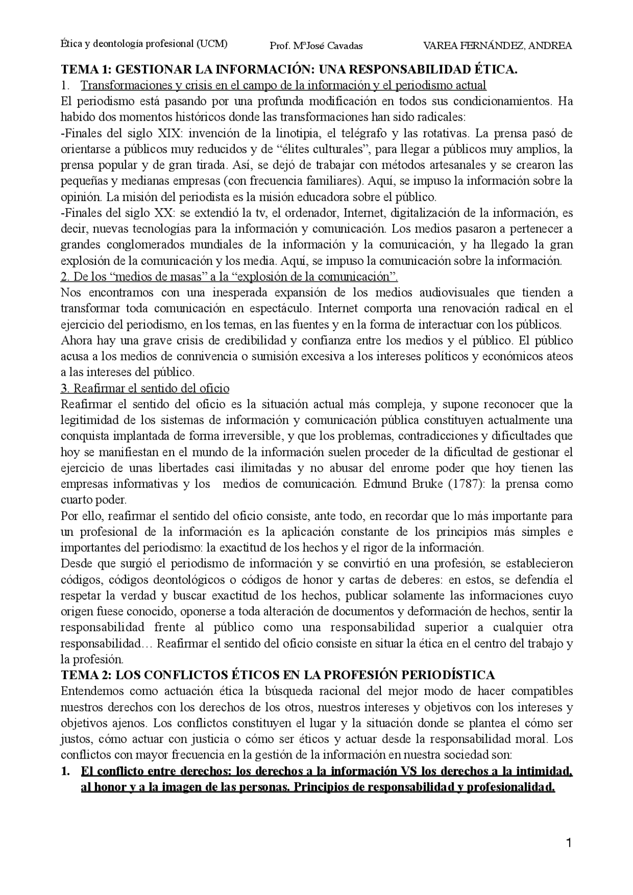 Apuntes ética Y Deontología Docsity