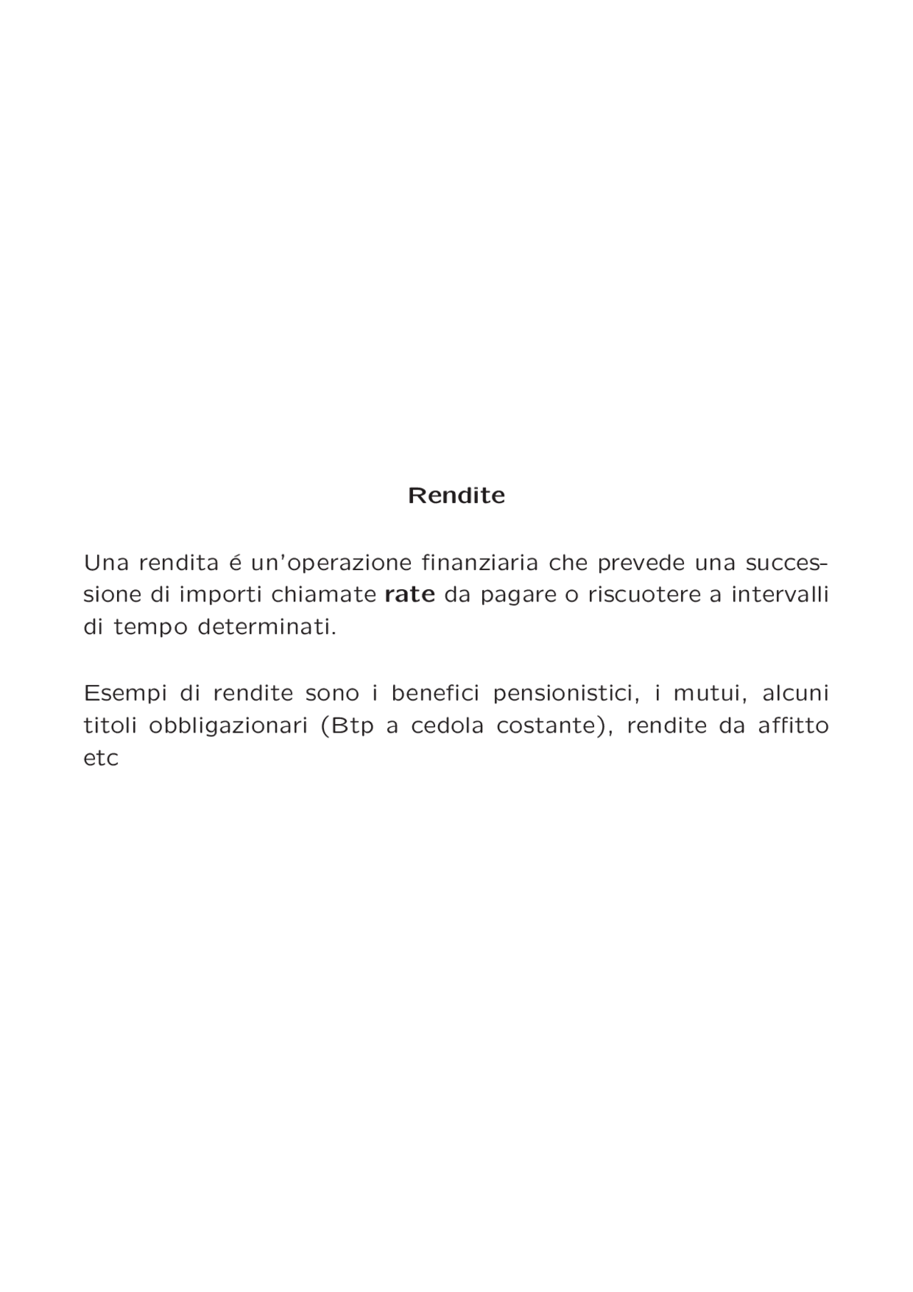 Rendite Formule Inverse Docsity