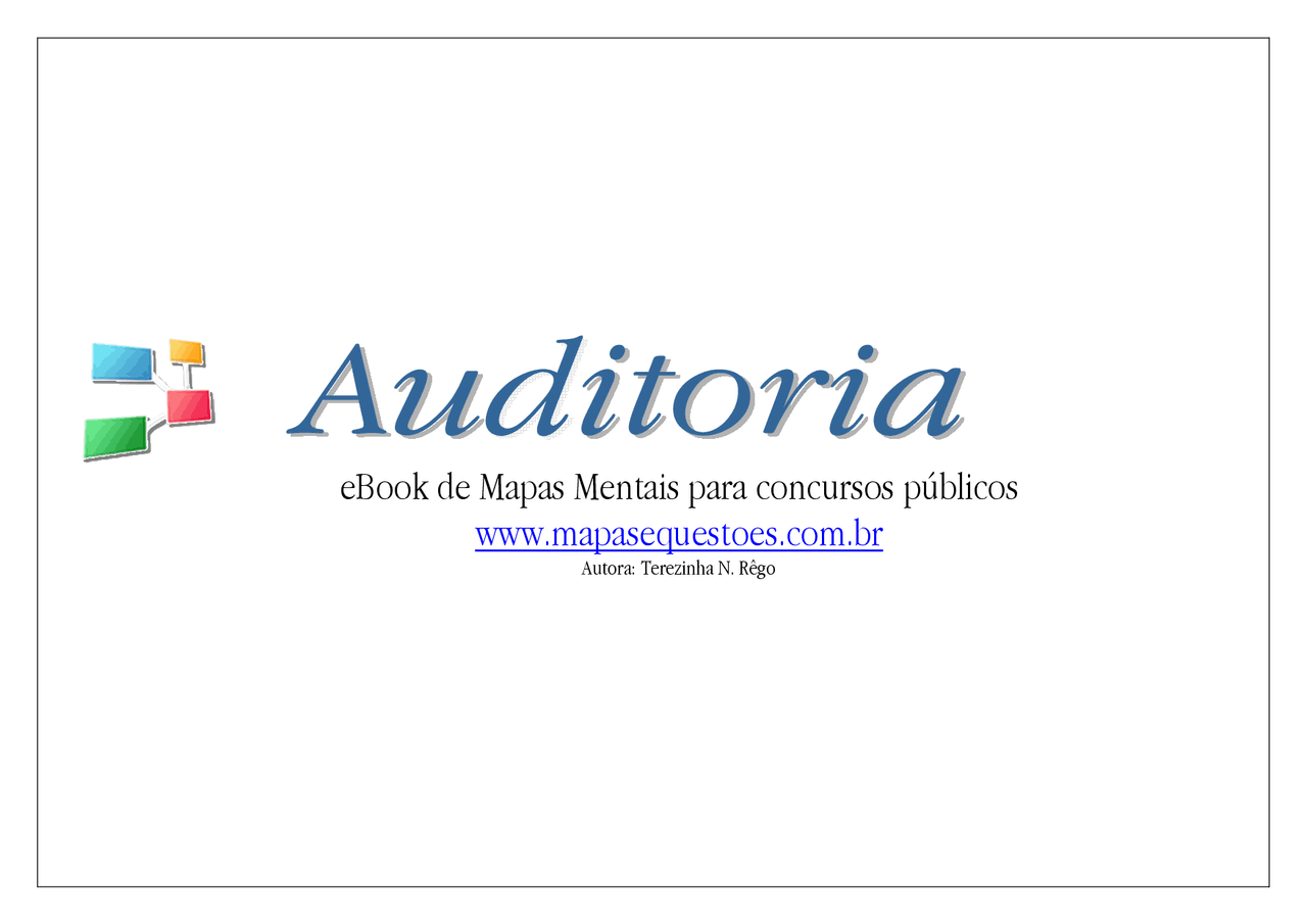 Mapa Mentais Auditoria Resumos Auditoria Docsity