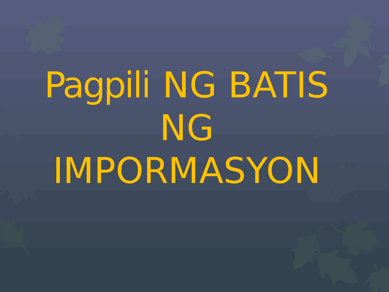 Batis ng impormasyon | Lecture notes English | Docsity
