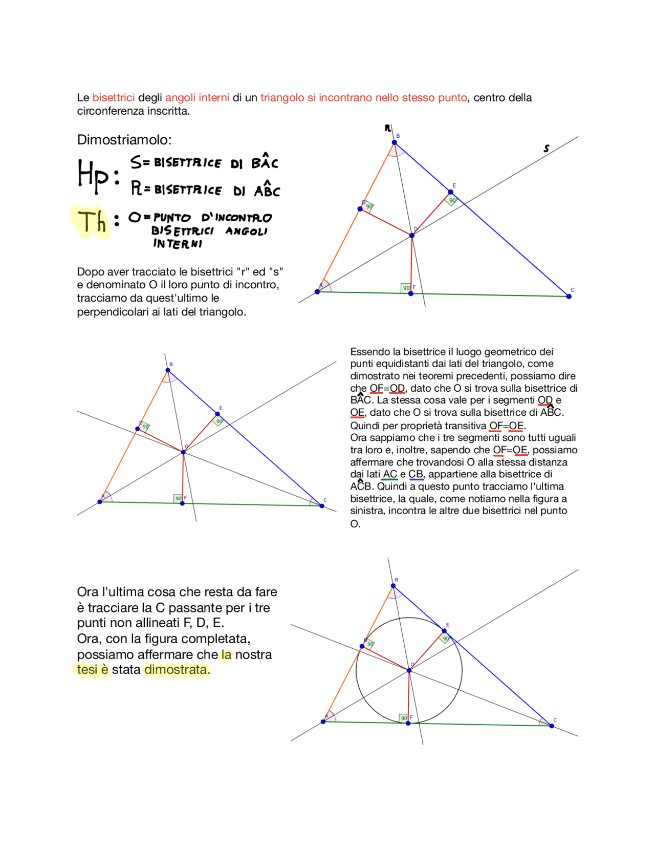 Punti Notevoli Di Una Circonferenza Appunti Di Matematica Docsity
