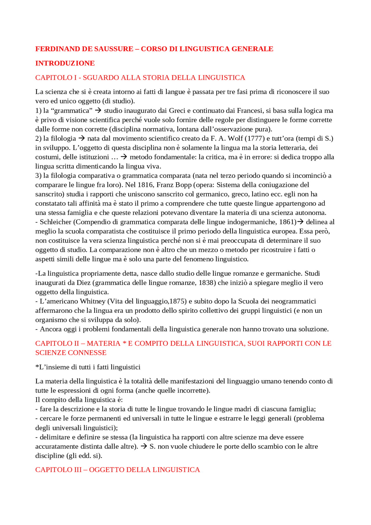 Analisi Parte Del Corso Di Linguistica Generale Docsity