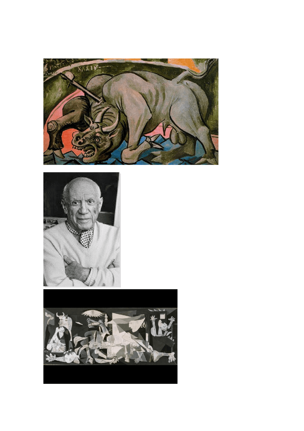 Resumen De La Vida De Picaso Resúmenes De Educación Plástica Visual