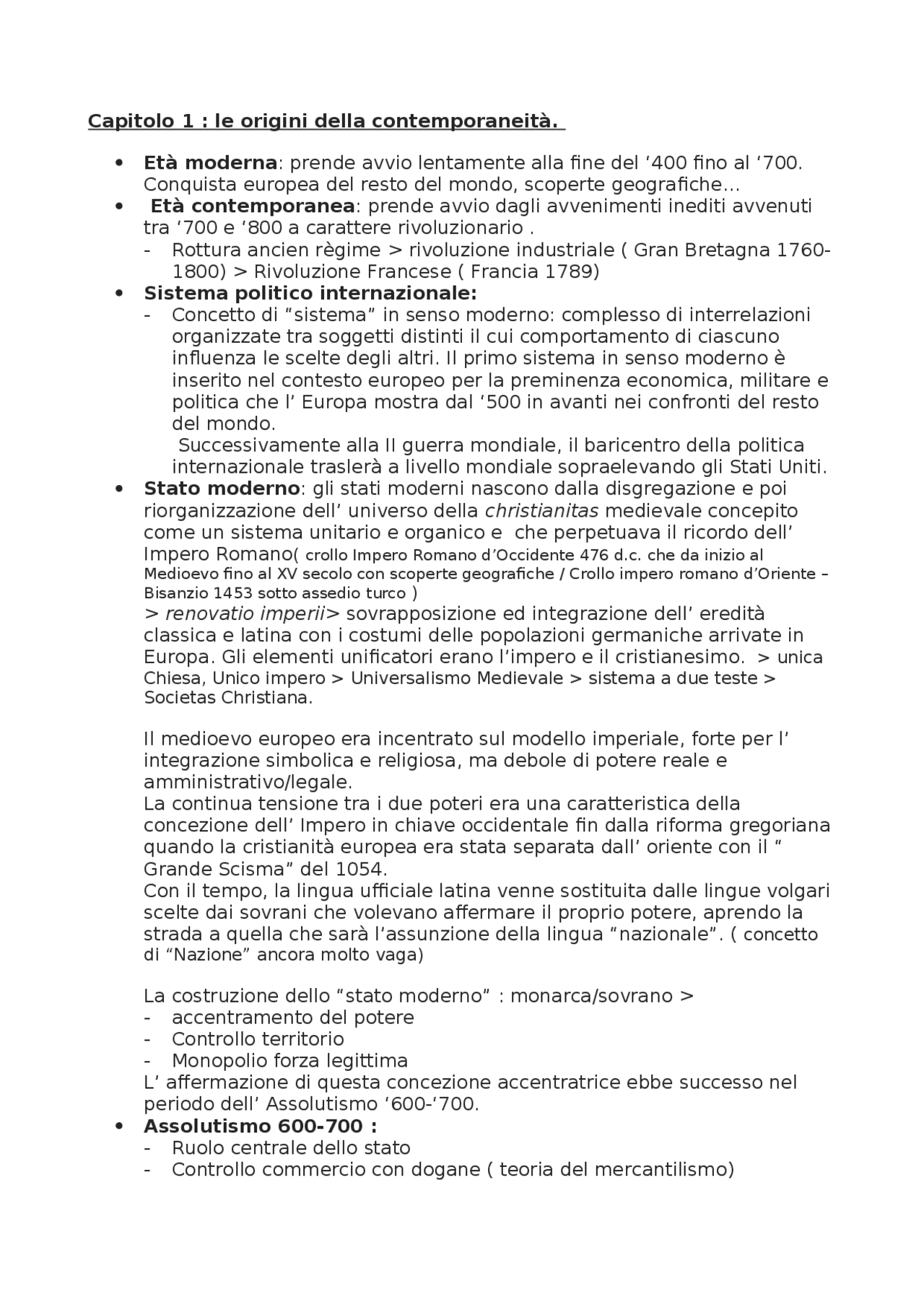 Formigoni Capitolo 1 Storia Docsity