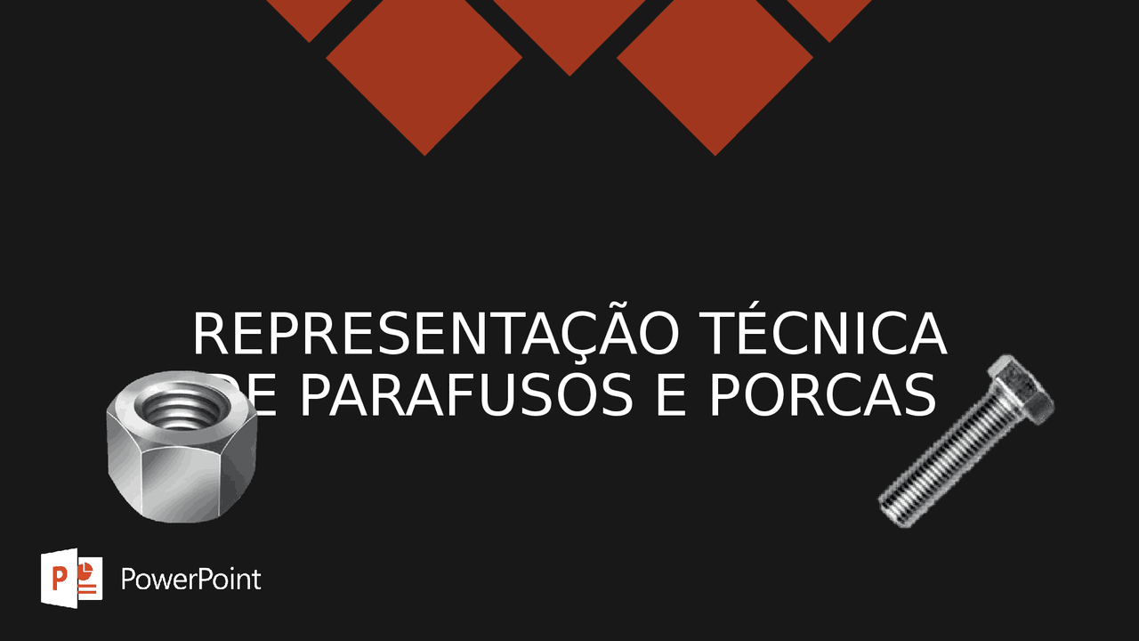 Porcas e parafusos - desenho tecnico | Trabalhos Desenho Técnico | Docsity