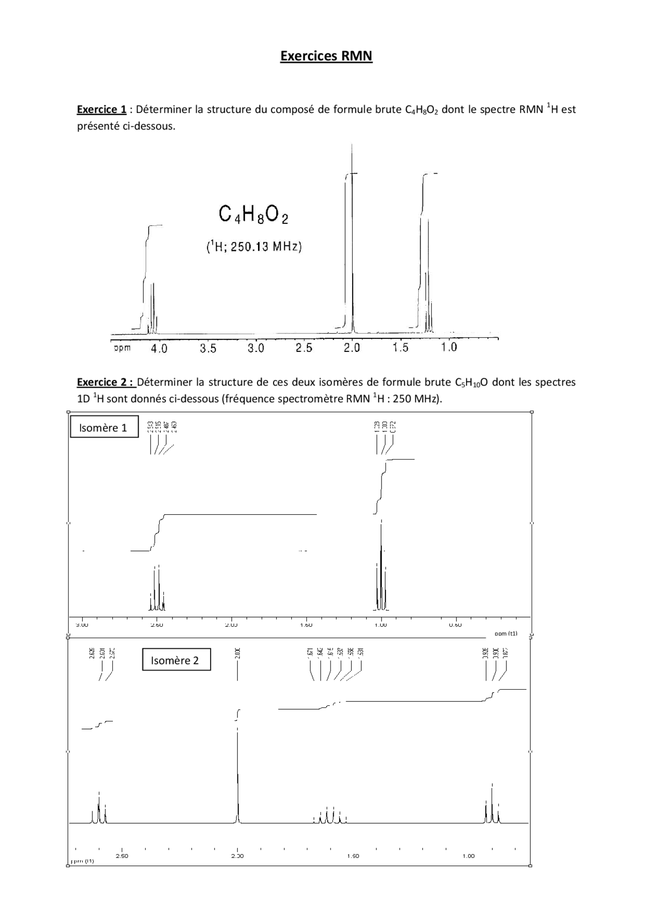 Cours RMN du proton - Docsity